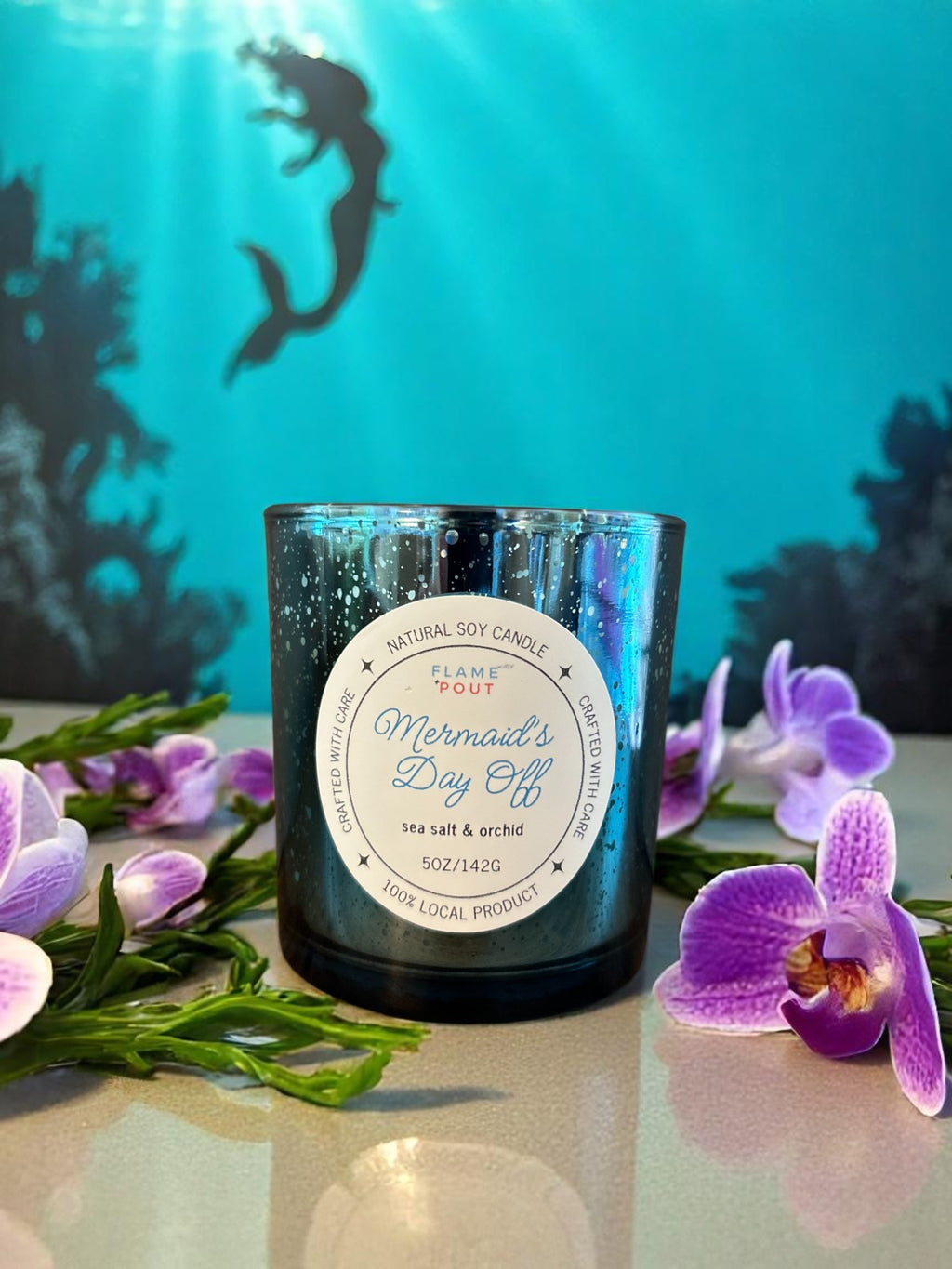 Mermaid’s Day Off – Sea Salt & Orchid Soy Candle, Ocean Breeze Scent ...